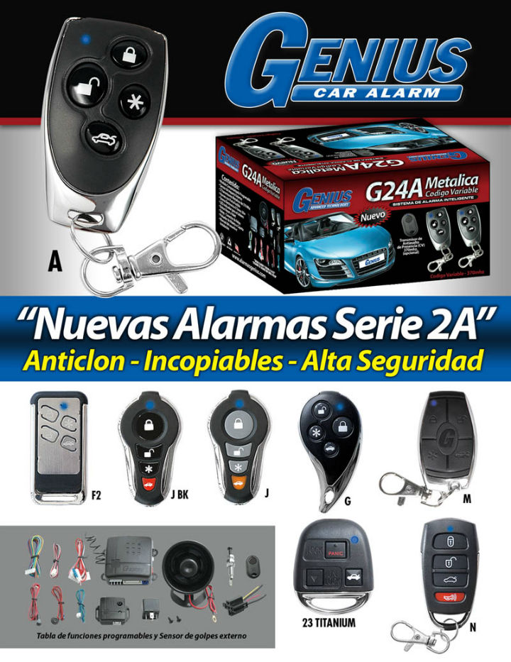 GENIUS Serie 2A – Genius Car Alarm – Alarmas para vehiculos – Alarmas ...