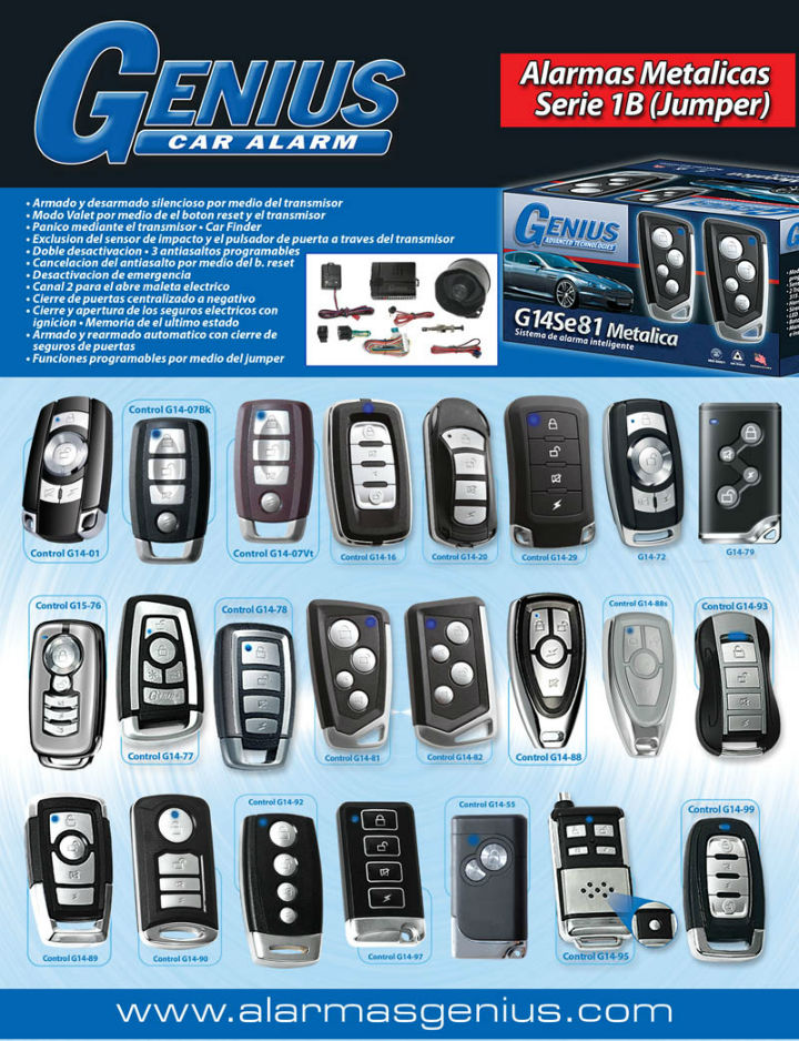 Genius CarAlarm Serie 1B – Genius Car Alarm – Alarmas para vehiculos ...